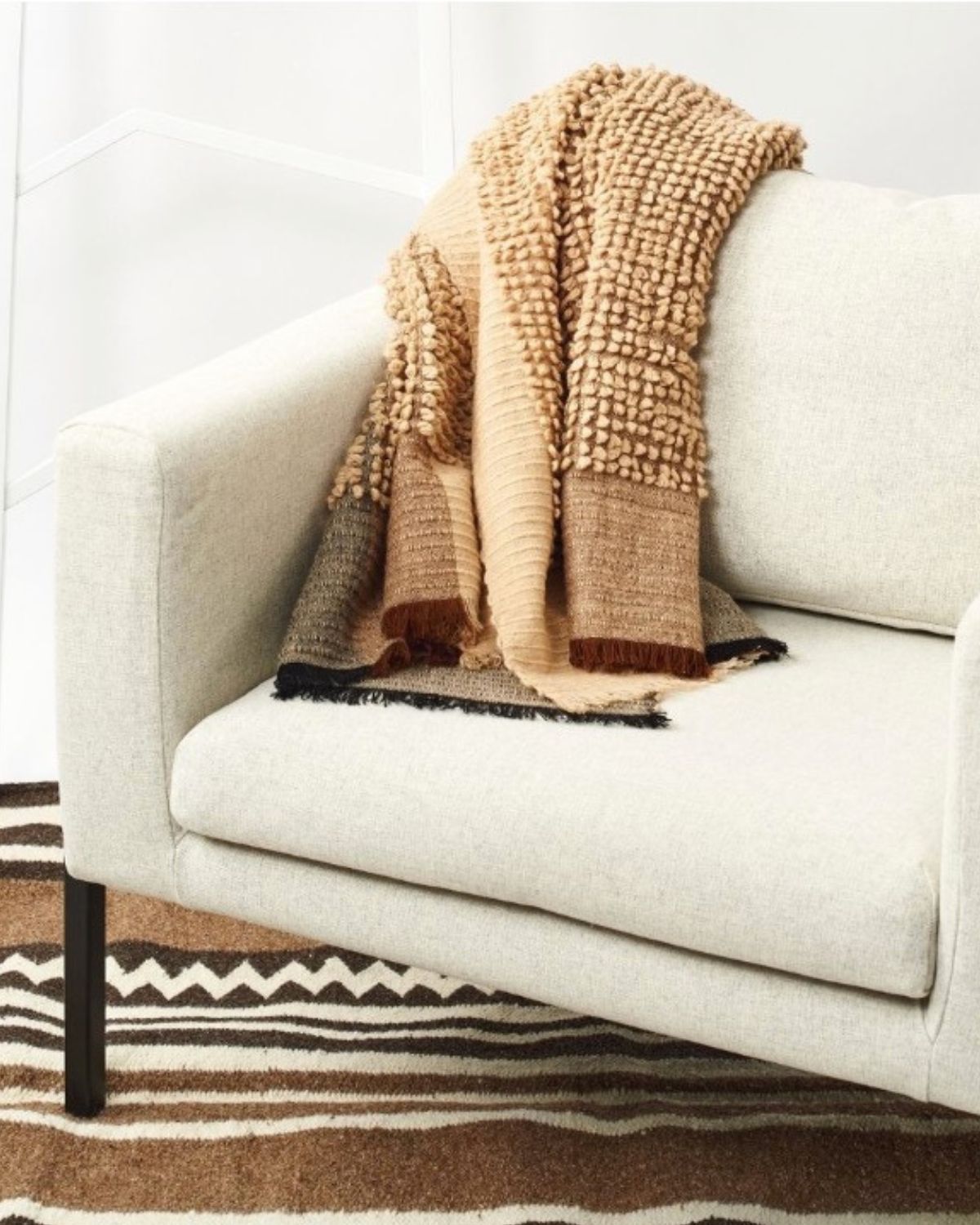 Beige Wool Throw - Luxury Wool Throws and Bedroom Accessories – The ...